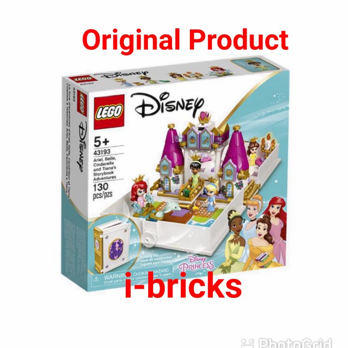 Jual Lego Disney Princess 43193 Ariel Belle Cinderella Tiana Storybook ...