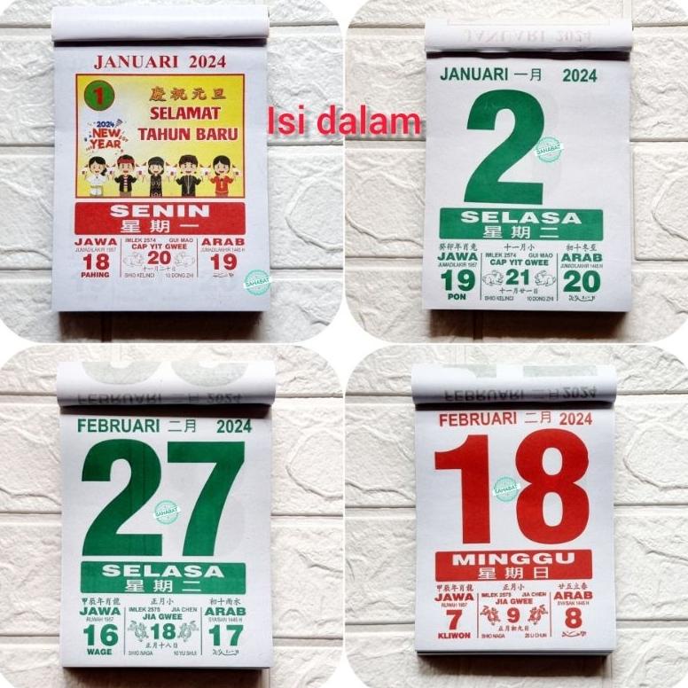 Jual KALENDER HARIAN SOBEK BESAR CINA TAHUN 2024 Baru | Shopee Indonesia