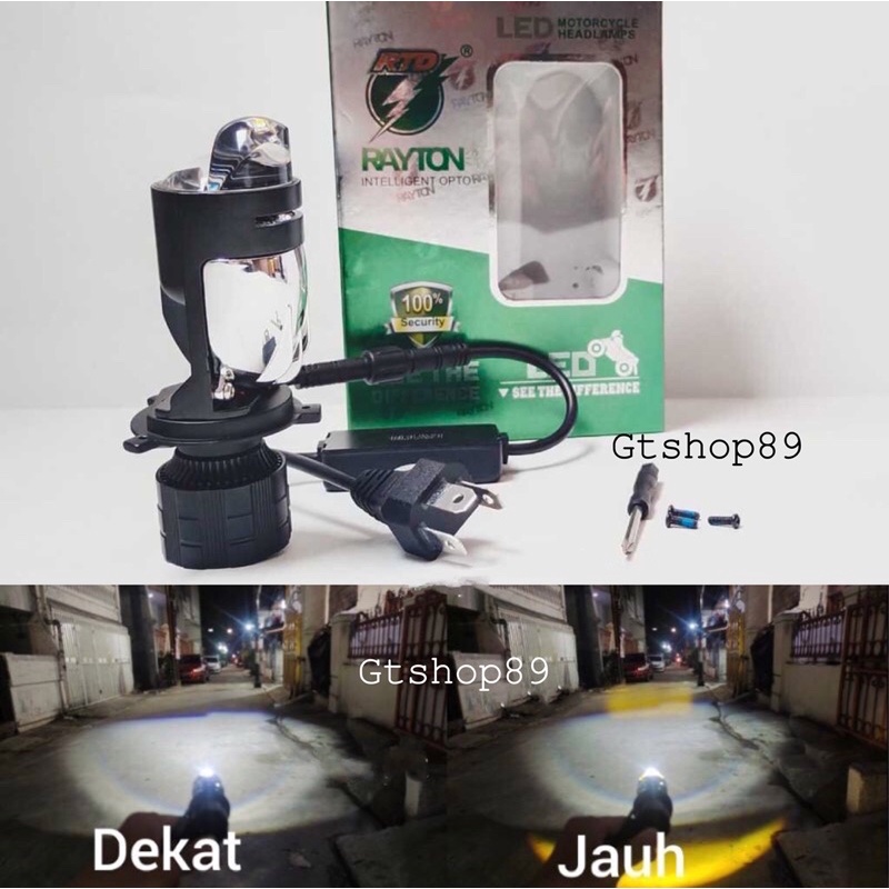 Jual RTD Rayton - Lampu Utama Led M01X + KIpas - H4 - 36W - Lampu depan Motor Mobil - Headlamps ...