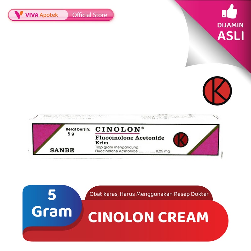 Jual Cinolon Cream / Infeksi Kulit / Alergi / Dermatitis (10 Gram ...