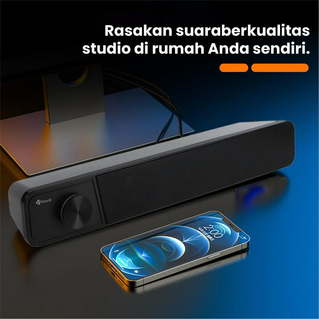 Jual Speaker Gang Komputer / Laptop Design Long Strip Led Kisonli I-560 ...