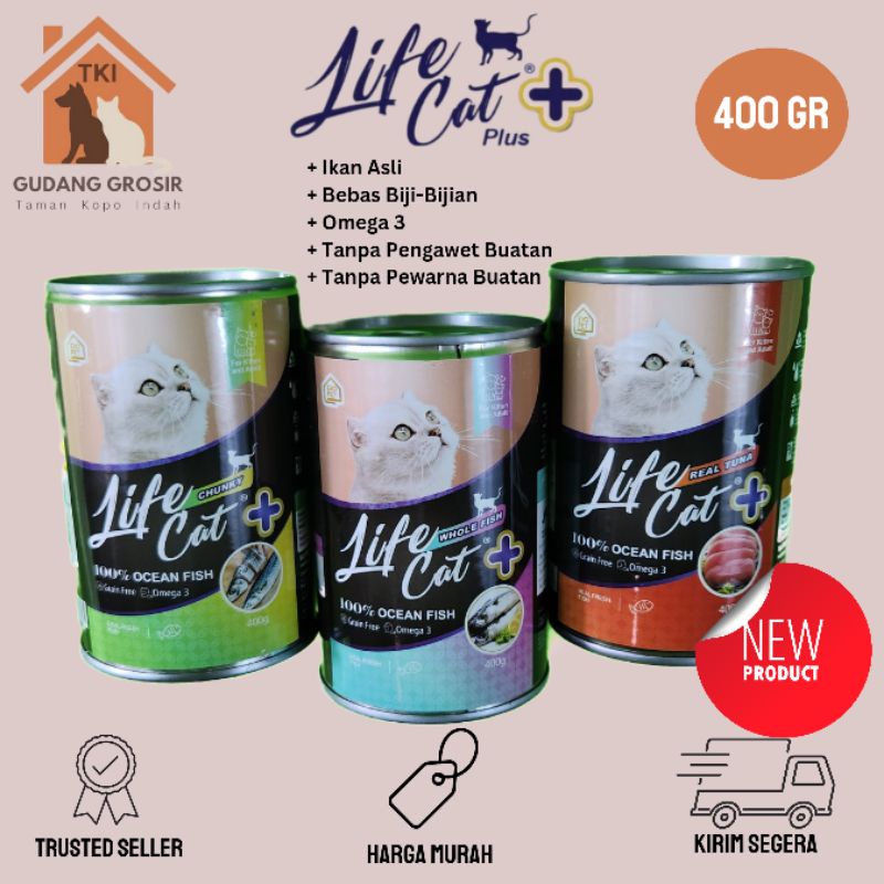 Jual Life Cat PLUS Can 400 Gr Makanan Kucing Kaleng | Shopee Indonesia