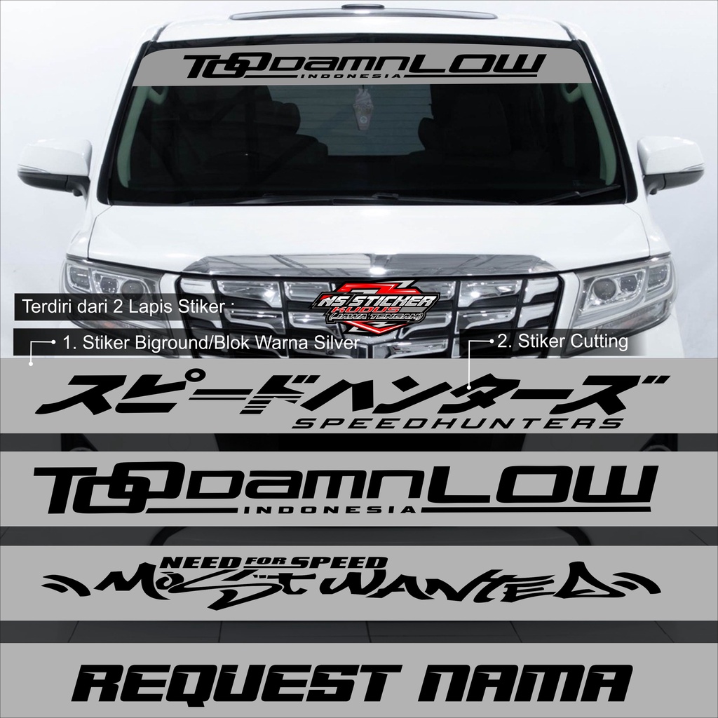 Jual Custom sticker speedhunter kanji blok kaca mobil jdm style all ...