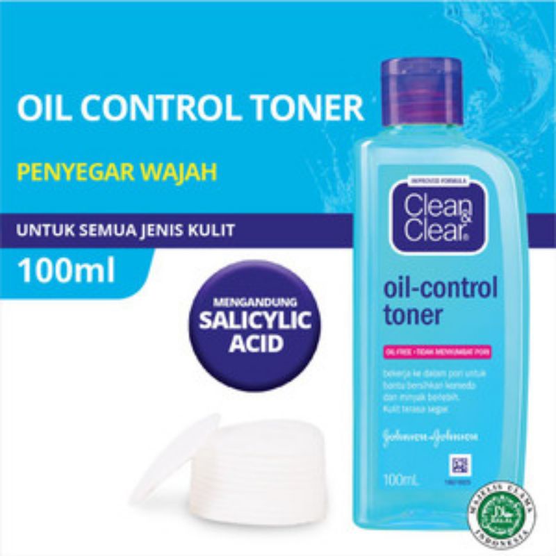 Jual Clean & Clear Face Oil Control Toner Semua Jenis kulit 100ml.50ml ...
