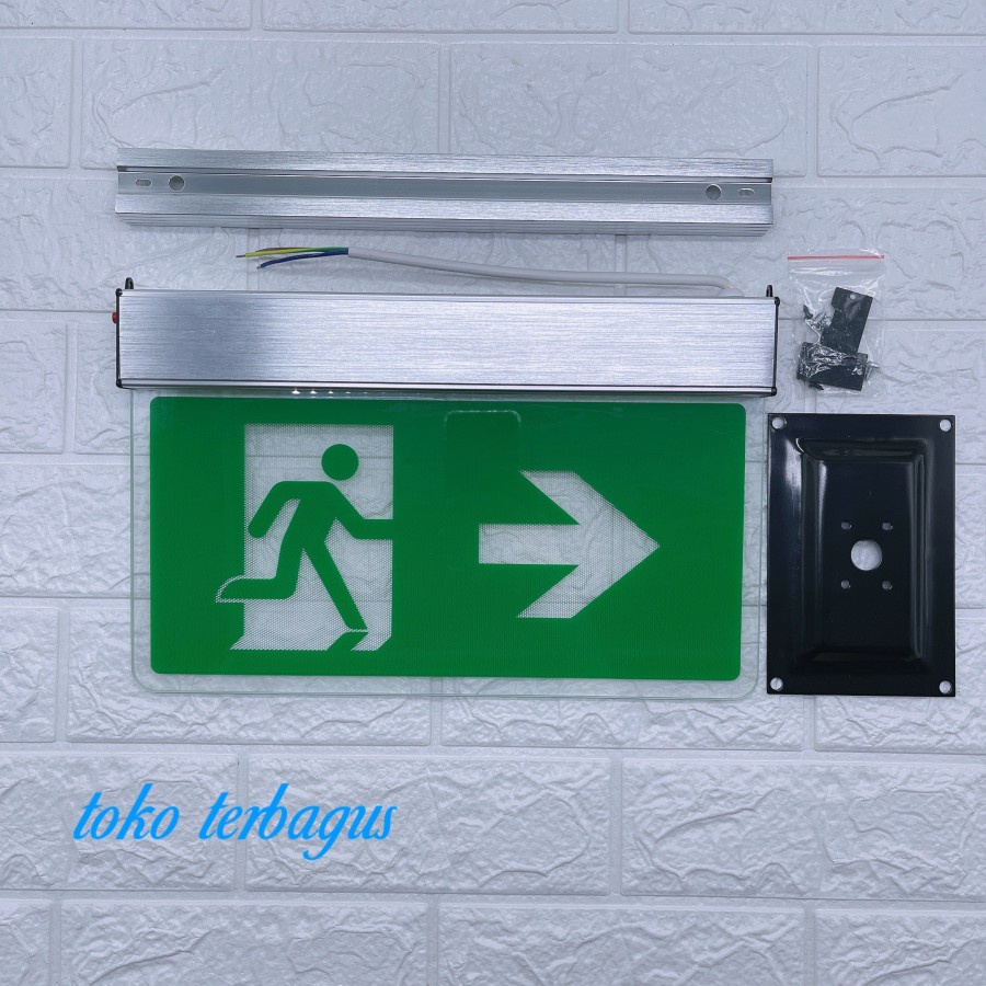 Jual Lampu Exit Led / Lampu Petunjuk Darurat Emergency Exit Lamp 2 Sisi ...