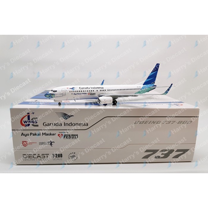 Jual 1/200 B737-800 Garuda Indonesia - Mask Pk-Gfq By Jc Wings Ready ...