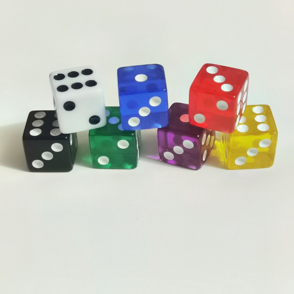 Jual MAINAN DADU TRANSPARAN WARNA CANDY UKURAN 1.4CM 14MM SUDUT PERSEGI ...