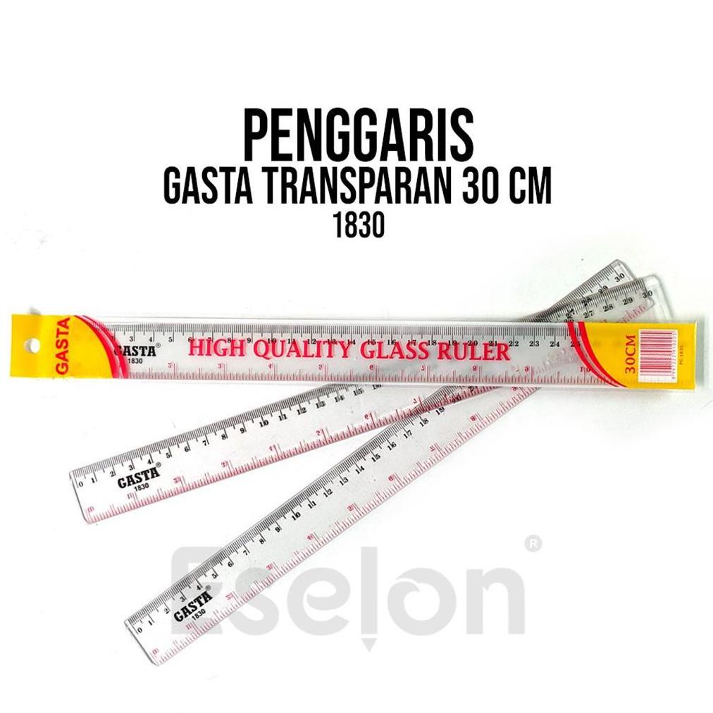 Jual Penggaris GASTA 30cm / Penggaris panjang / Penggaris Plastik ...