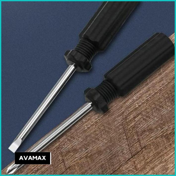 Jual AVAMAX obeng plus dan min + - screwdriver black | Shopee Indonesia