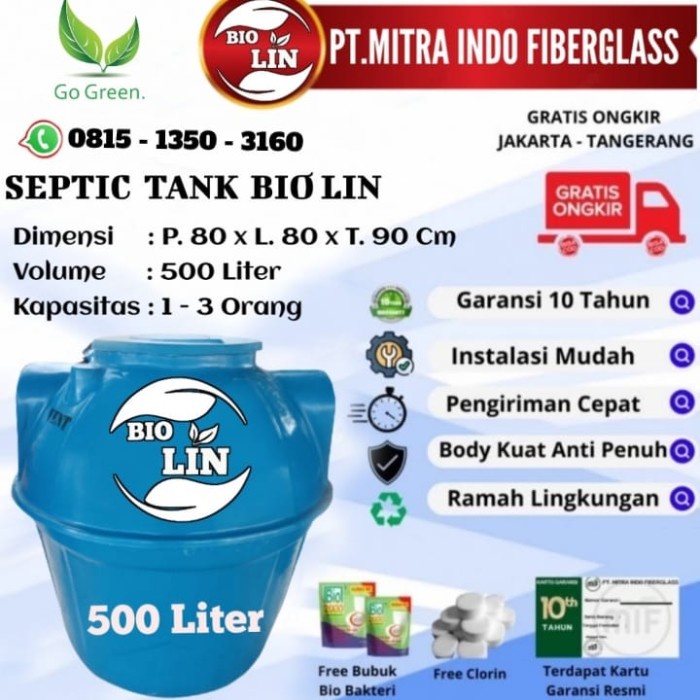 Jual Promo Septic Tank Bio 500 Liter, Biotech , Biorich, Biofil,Bioguf ...