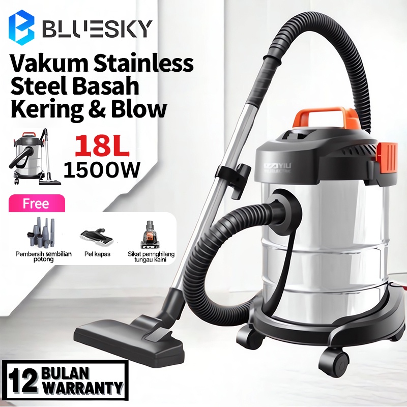 Jual BLUE SKY Vacuum Cleaner 18L 3in1 Vakum/Air Hisap/Blower Sedot Debu ...