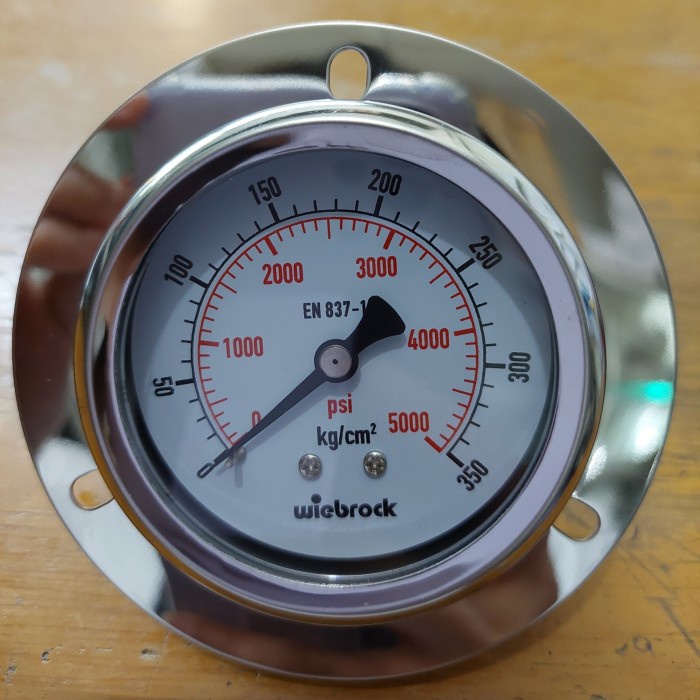 Jual Promo Pressure Gauge Wiebrock Manometer 350 Kg Bar 5000 Psi Payung ...
