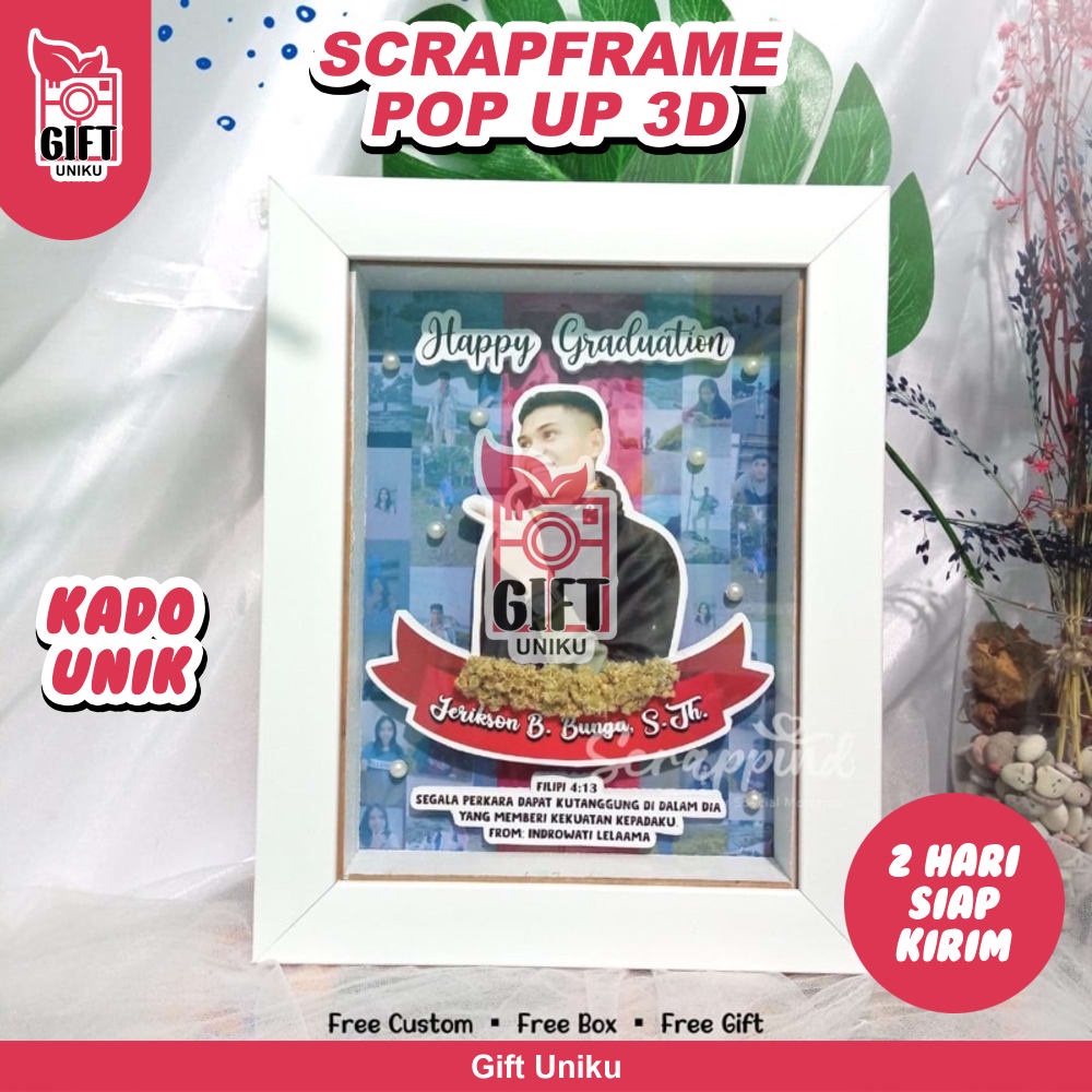 Jual Frame Kaca Cetak Design Karikatur Foto Hadiah Kado Custom Ultah ...