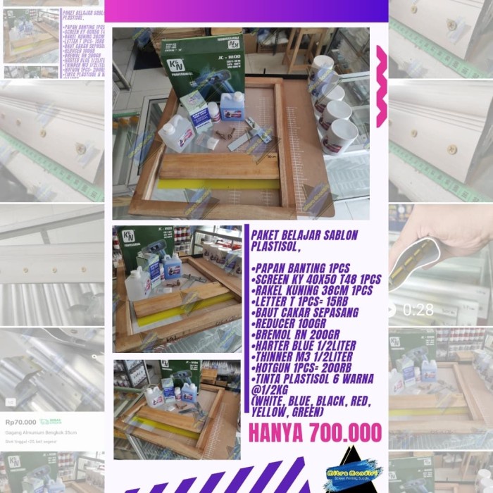 Jual Paket Belajar Sablon plastisol | Shopee Indonesia