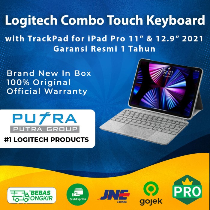 Jual Logitech Combo Touch Keyboard Trackpad Ipad Pro 2021 M1 11 12.9 ...