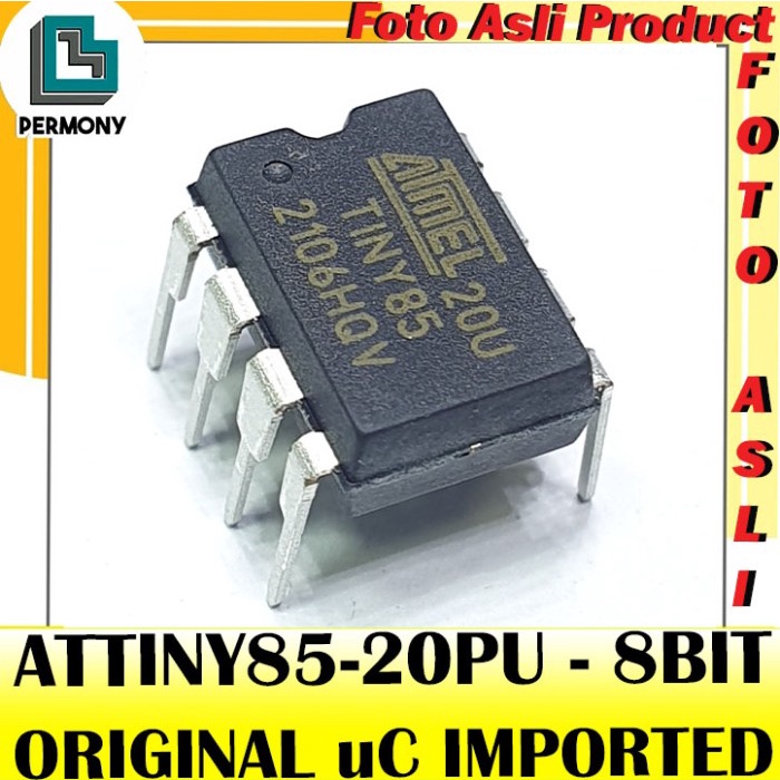 Jual ATTiny85-20PU attiny 8Bit 8 Bit Atmel Microcontroller uC | Shopee ...