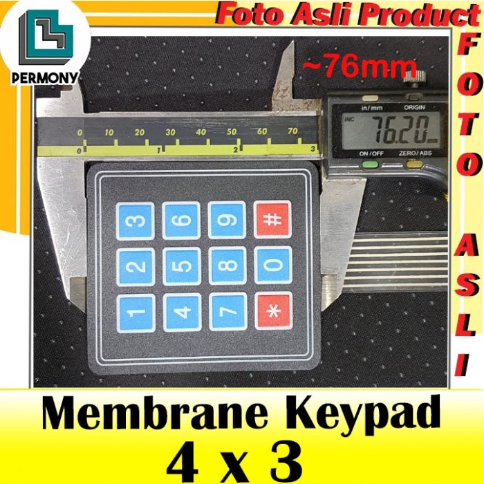 Jual Membrane 3x4 4x3 Keypad array Matrix button keypad membran keyboard | Shopee Indonesia