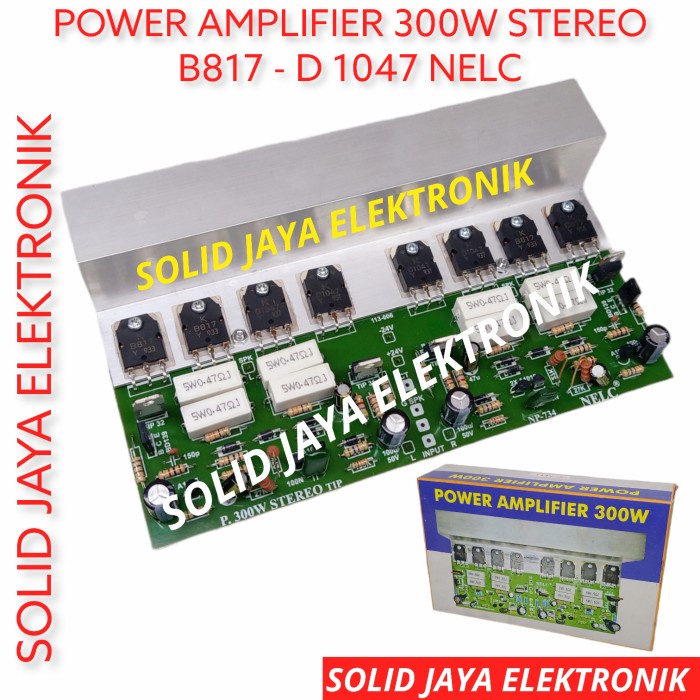 Jual Kit Power Amplifier Stereo 300W B817 D1047 Ampli Audio Nelc N-034A ...