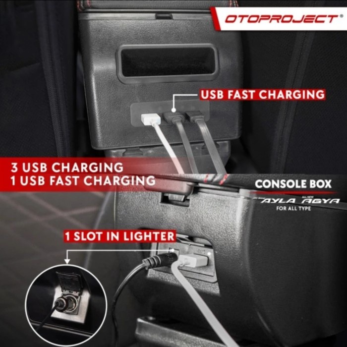 Jual Console Box Armrest Otoproject All New Agya / Ayla 2023 Best ...