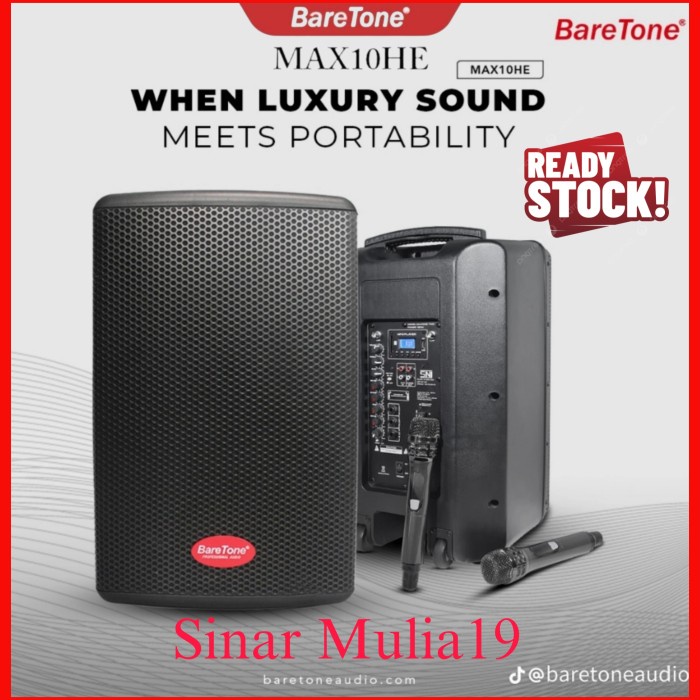 Jual Speaker Portable Baretone Max10He / Max 10He / Max 10 He Bluetooth ...