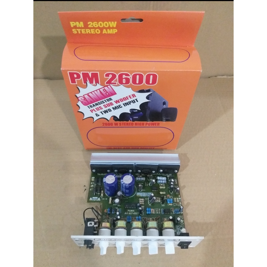 Jual KIT Active Speaker PM 2600 STEREO AMPLIFIER 2 MIC + Subwoofer ...