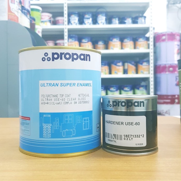 Jual PROPAN ULTRAN SUPER ENAMEL USE 60 PU TOP COAT CLEAR GLOSS (1 LITER ...