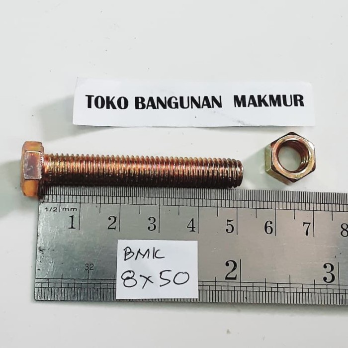 Jual Baut M8 x 50 / Kunci Baut 12 BMK Baut M8x50 | Shopee Indonesia