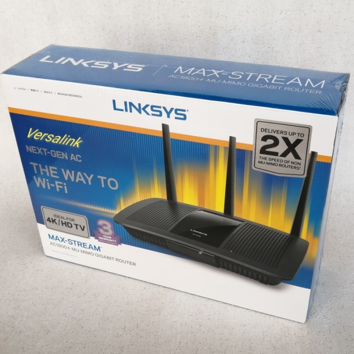 Jual Linksys EA7500 Max-Stream AC1900+ MU-MIMO Gigabit Wi-Fi Router ...