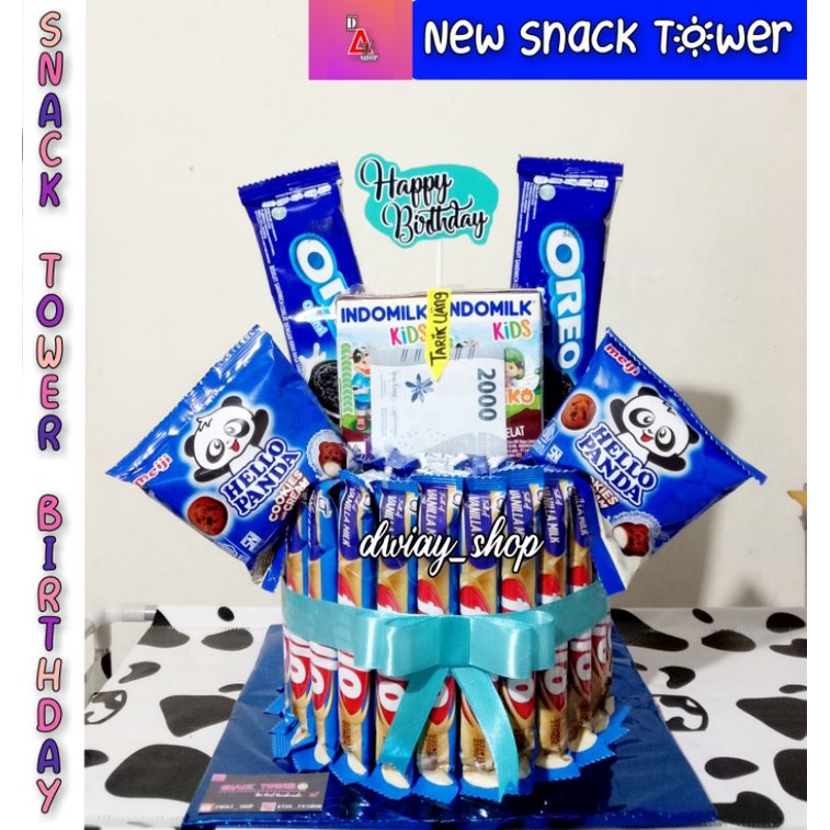 Jual SNACK TOWER BIRTHDAY / KUE ULTAH KEKINIAN / HAMPERS ULANG TAHUN ...