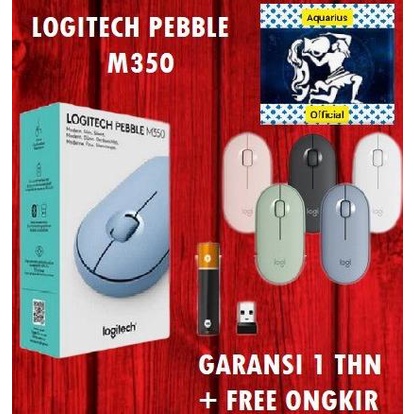 Jual Mouse Wireless Bluetooth Logitech Pebble M350 Graphite Free Exclusive | Shopee Indonesia