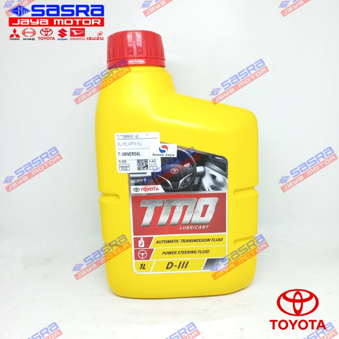 Jual Oli Power Steering/ATF D.III (D3) TMO 1 Liter - TOYOTA GENUINE ...