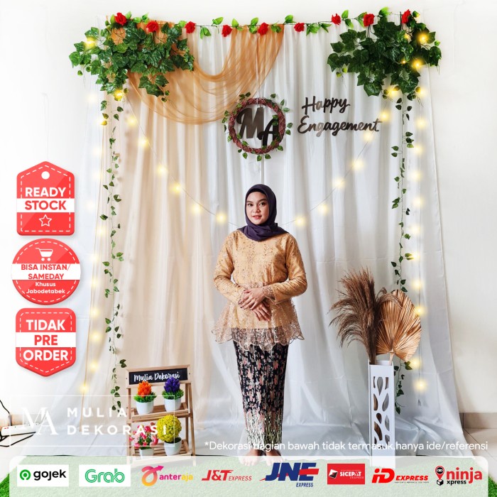 Jual Masih Ada! Dekorasi Lamaran Backdrop Nikahan Photobooth Diy Paket ...
