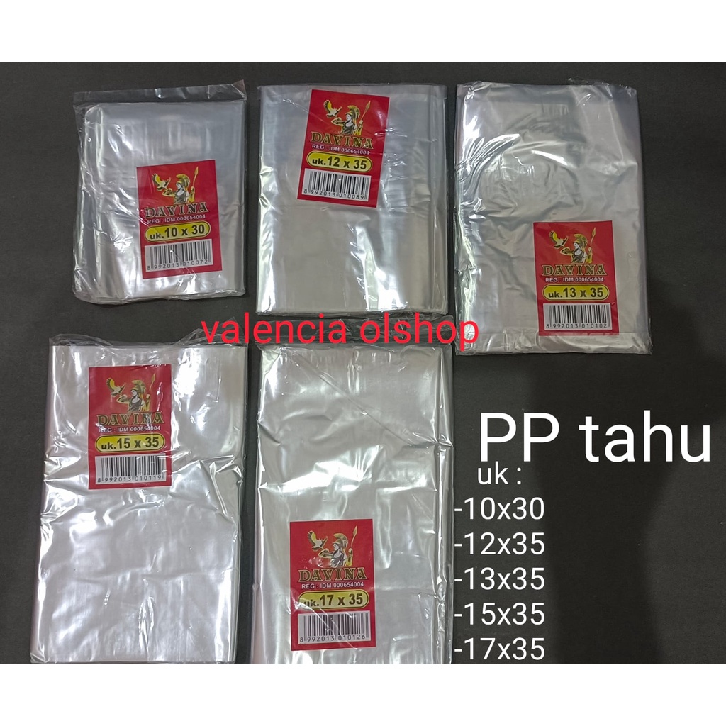 Jual Plastik PP Tahu uk 10x30,12x35,13x30,13x35x15x35,17x35 Perikat isi ...