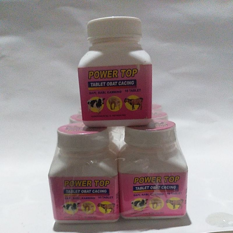 Jual obat cacing sapi babi kambing power top 10 tablet | Shopee Indonesia