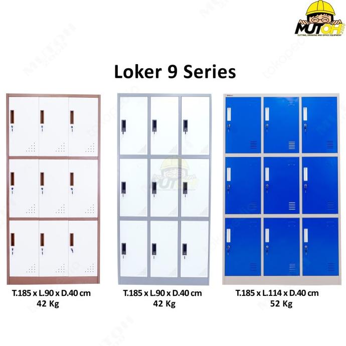 Jual Loker Locker Besi 9 Pintu Full Plat Lc09P Limited Edition | Shopee ...