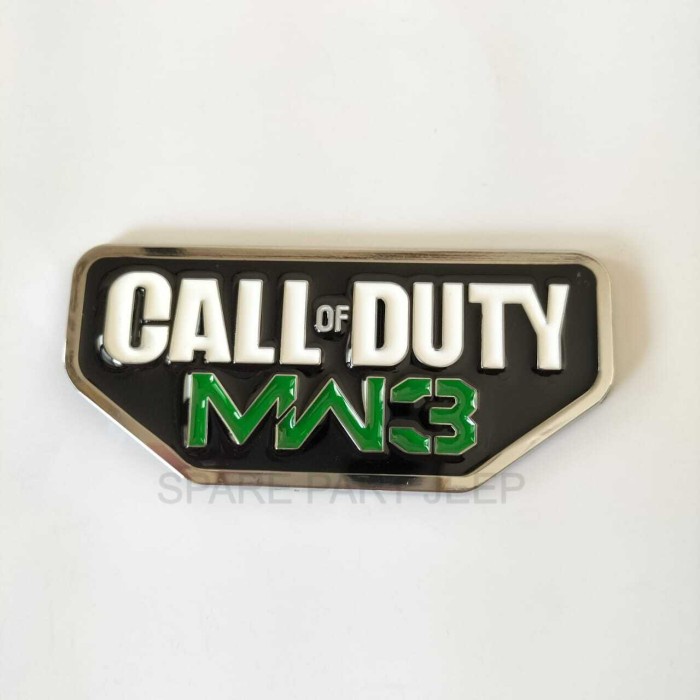 Jual Emblem Metal Call Of Duty Mw3 Jeep Wrangler Rubicon Jk Jl Jt Best ...