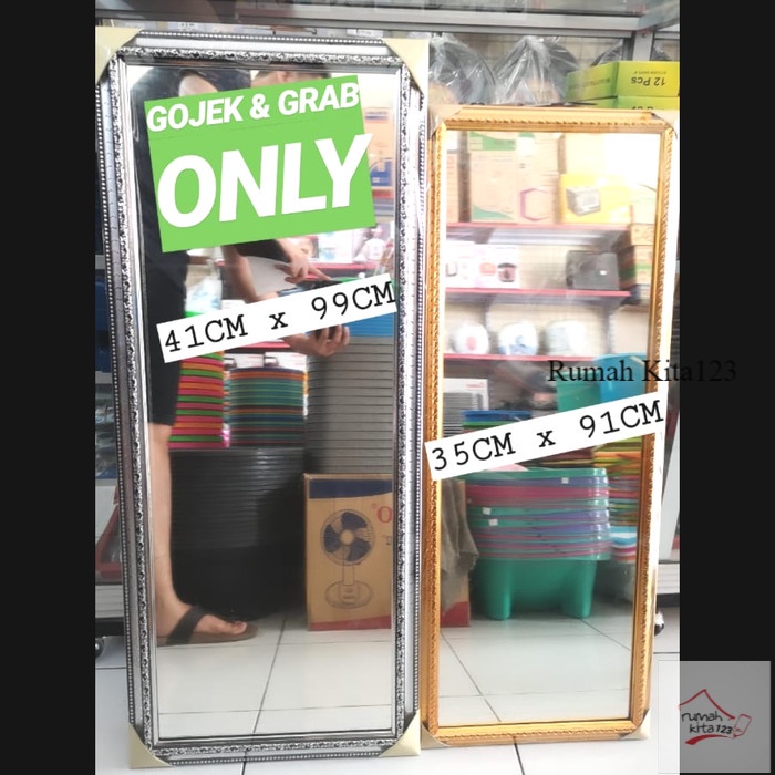 Jual Cermin Kaca Mirror Full Badan 35Cm X 91Cm | Shopee Indonesia