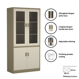 Jual Informa Kiev Lemari Arsip Kantor Metal Dengan Pintu - Cokelat File ...