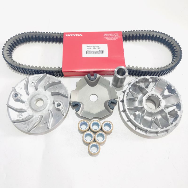 Jual Paket CVT Rumah Roller Assy Kipas Pully Vanbelt Fan Belt KOJ Genio Beat New Beat Street ...