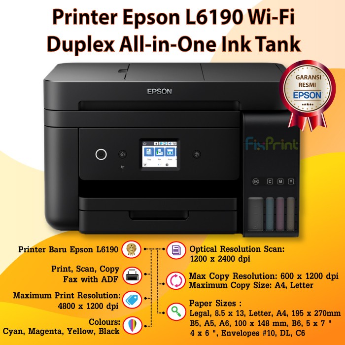 Jual Printer Epson L6190 Wi-Fi Duplex All-In-One Ink Tank Printer With ...