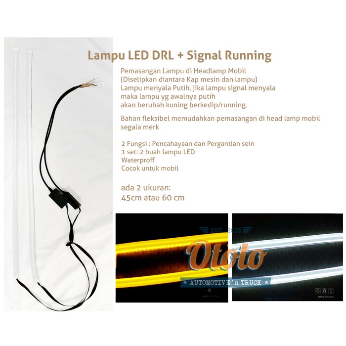 Jual Lampu Led Drl + Signal Running 60Cm Best | Shopee Indonesia