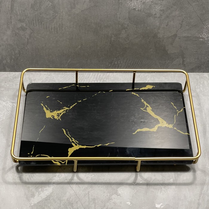 Jual Zen Marble Tray Kaca Persegi / Pajangan Nampan Estetik | Shopee ...