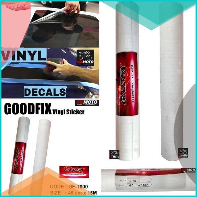 Jual Sticker Vinyl GoodFix Putih (white) Transparan (GF-T000) (45Cm X 15M) | Shopee Indonesia