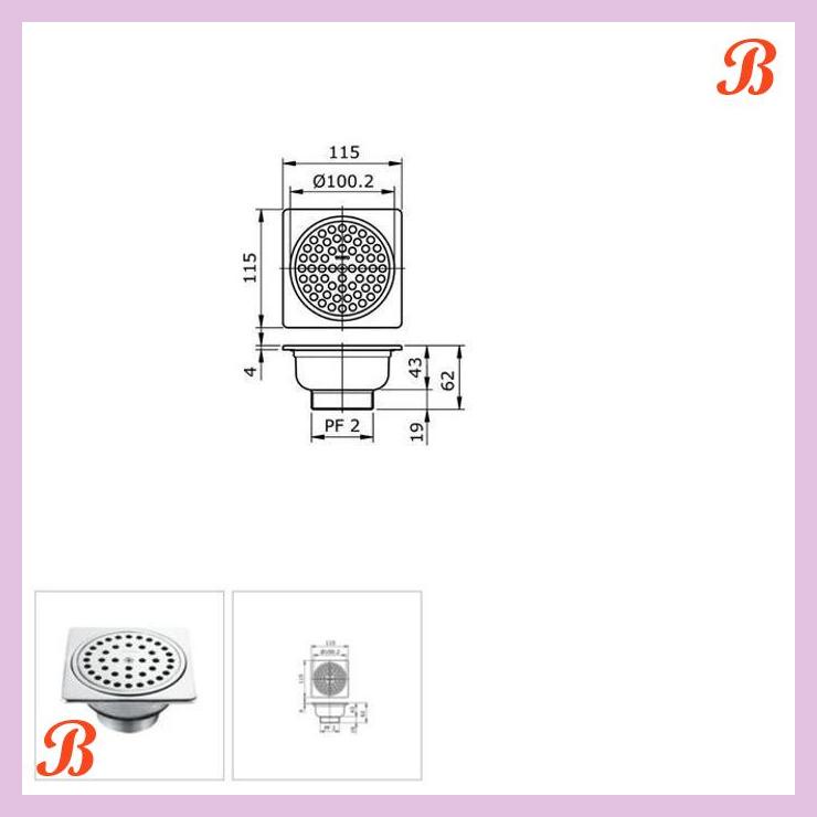 Jual FLOOR DRAIN TOTO TX1BV1N SARINGAN GOT ORIGINAL | SHC | Shopee ...