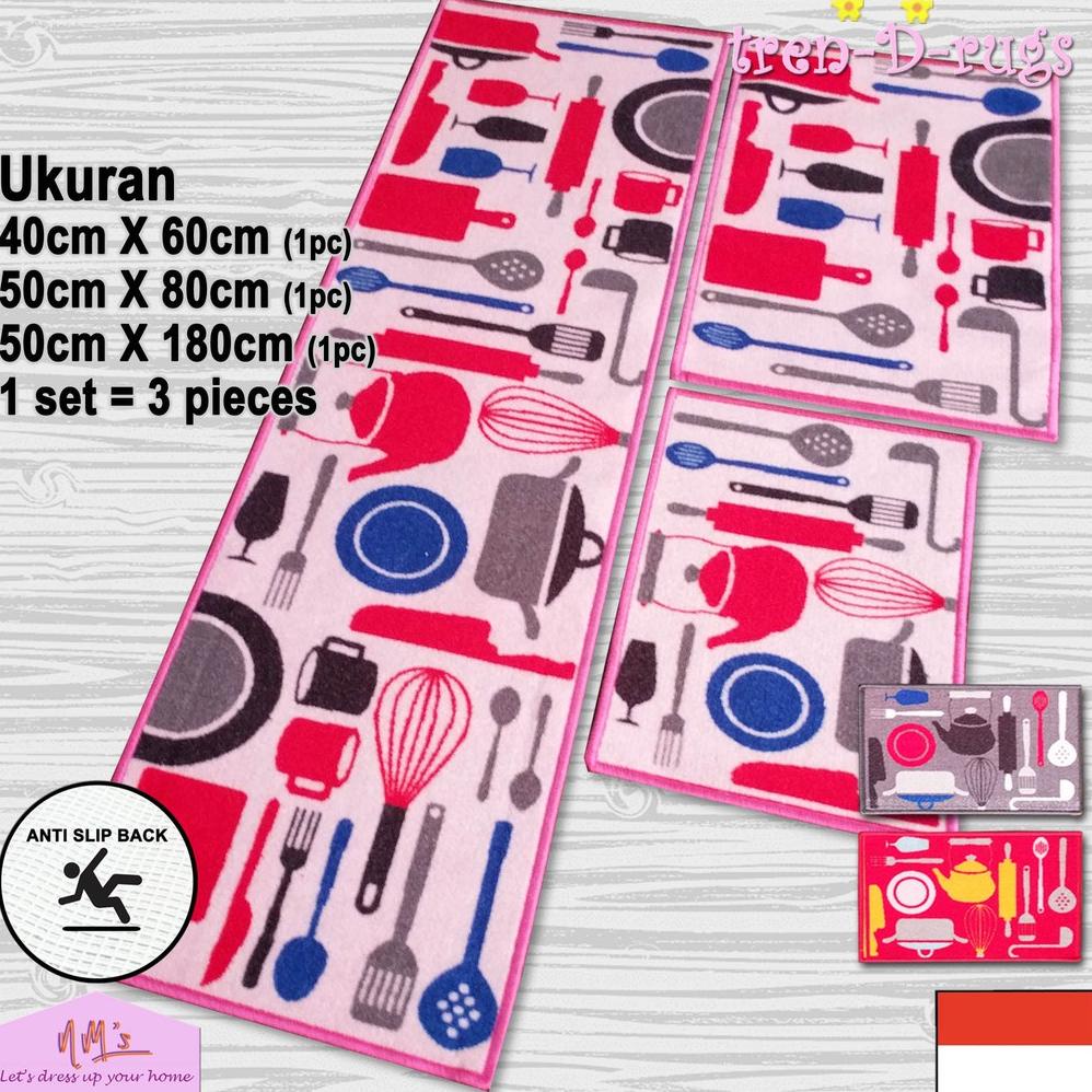 Jual Tren-D-rugs Keset kaki alas lantai dapur panjang anti slip lorong ...