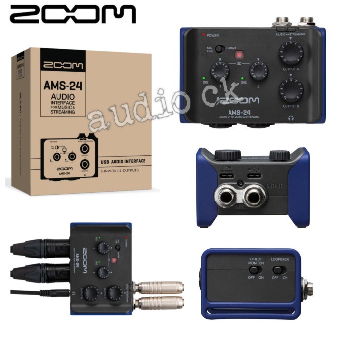 Jual ZOOM AMS 24 AUDIO INTERFACE RECORD & STREAM WITH EASE ORIGINAL | Shopee Indonesia