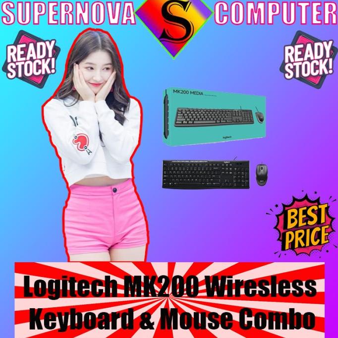 Jual Harga Diskon Logitech Mk200 Wiresless Keyboard And Mouse Combo