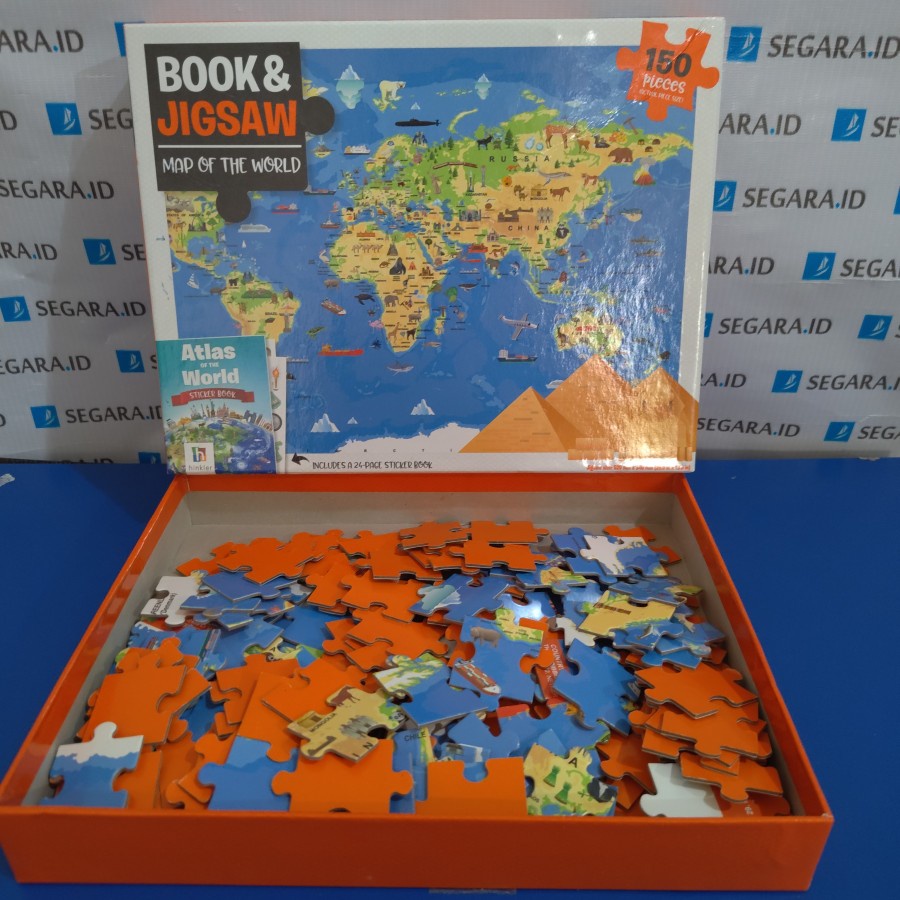 Jual Puzzle - Book and Jigsaw Map of the World Tanpa Buku | Shopee ...