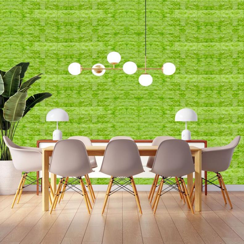 Jual Wallpaper 3D Modern Foam Batu Bata Wallpaper Foam Gradasi Polos ...