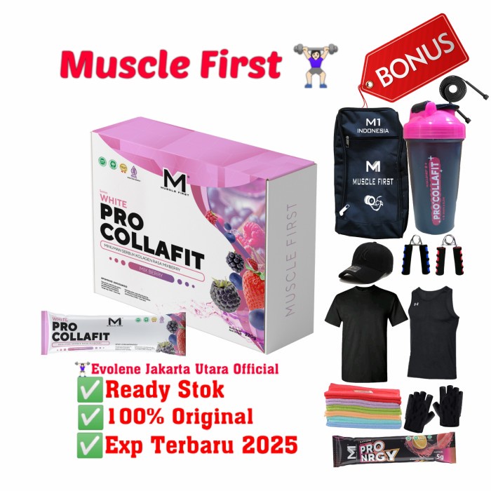 Jual Muscle First M1 Pro Collafit Collagen Drink 1Box Isi 11 Sachet ...